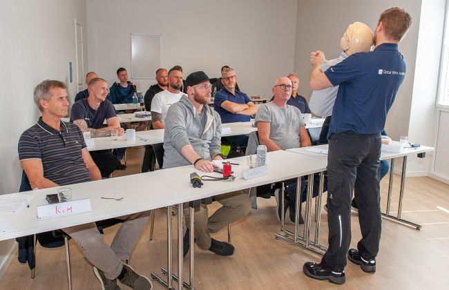 GWO Basic Safety Training on shore - at Global Wind Academy